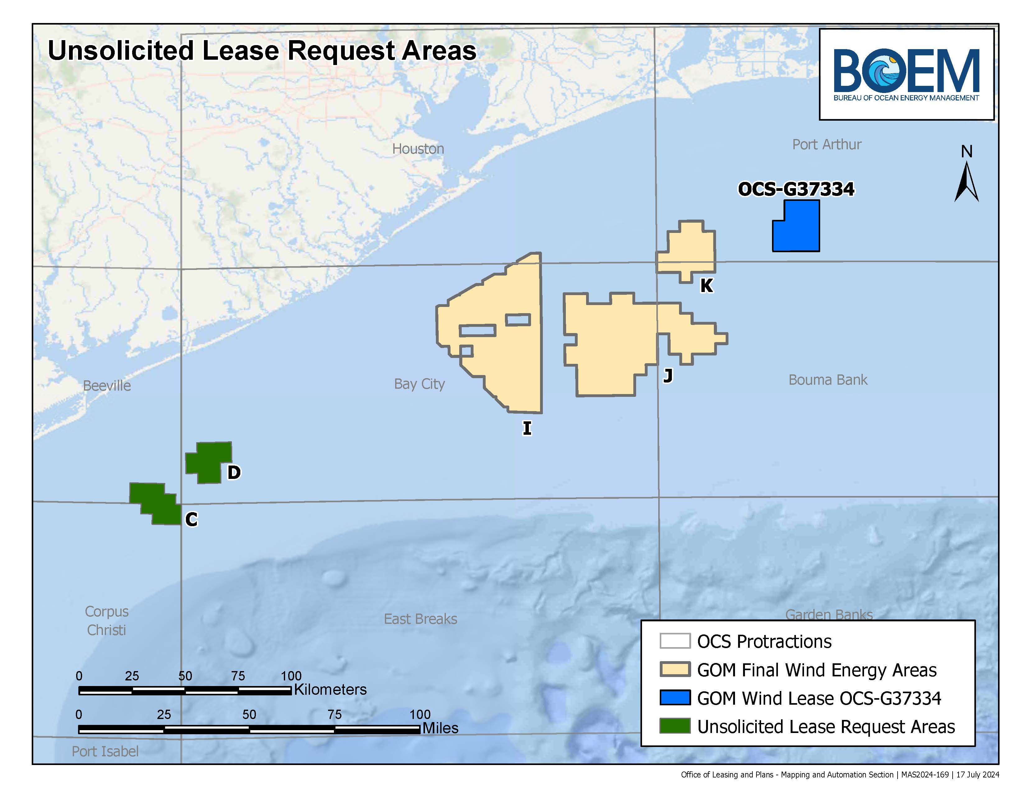 BOEM may auction Gulf of Mexico areas after interest from 2 developers ...