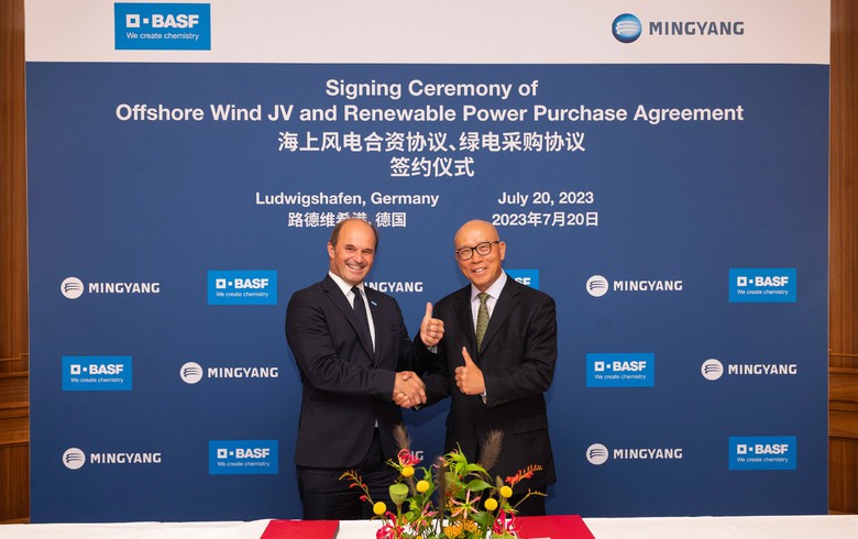 BASF, Mingyang form offshore wind JV to green chemicals site in China