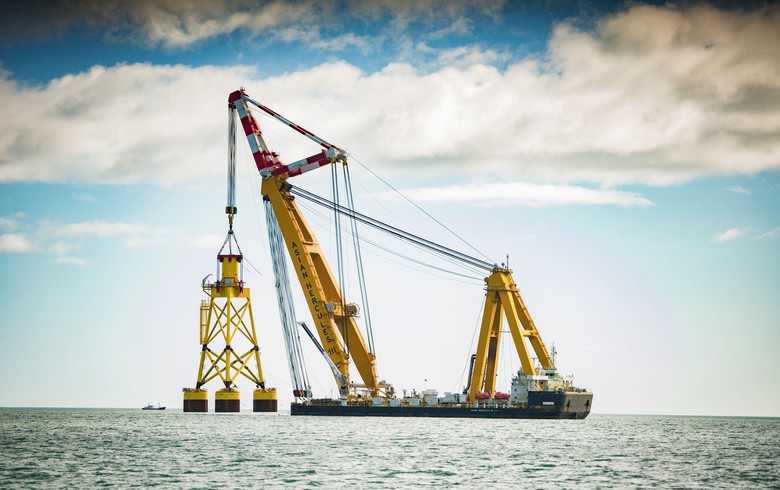 Vattenfall's EOWDC installs 1st suction bucket jacket foundation