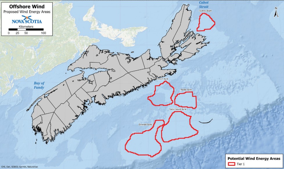 Nova Scotia identifies five offshore wind areas, preps leasing in 2025 ...