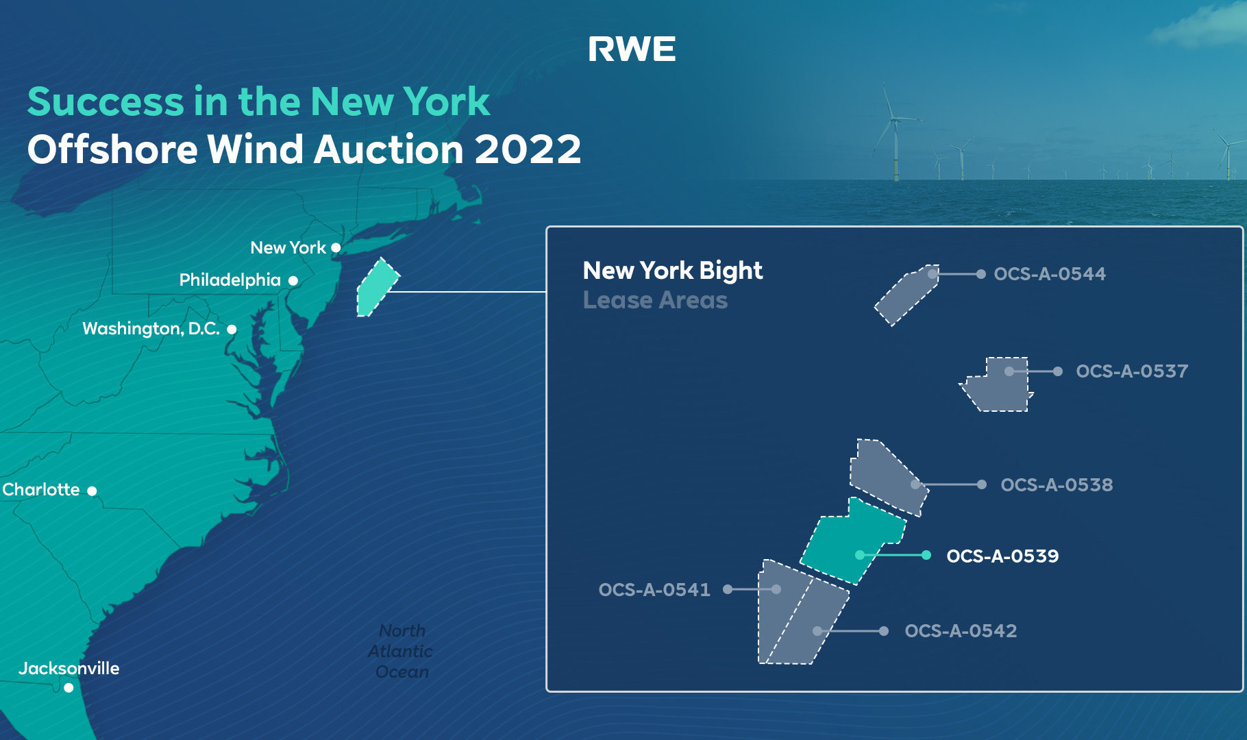 RWE JV places winning bid for largest offshore wind area in New York Bight