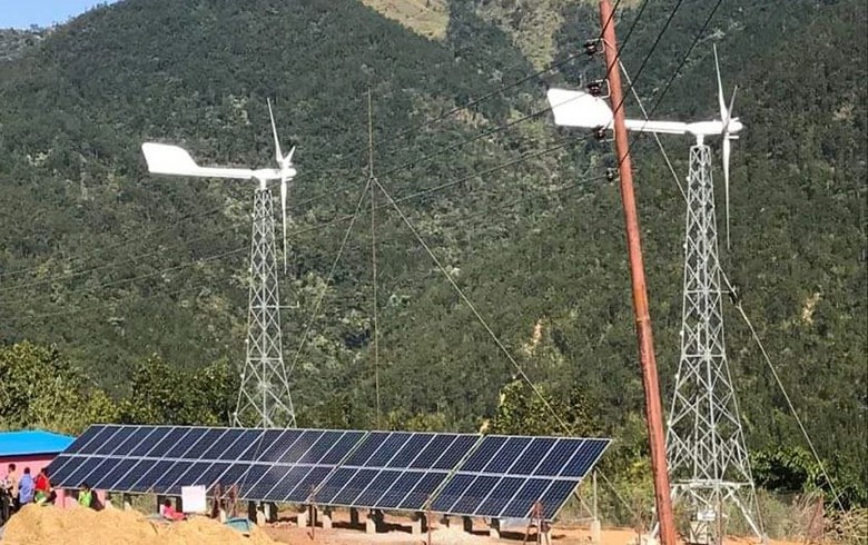 Small village in Nepal benefits from wind-solar hybrid