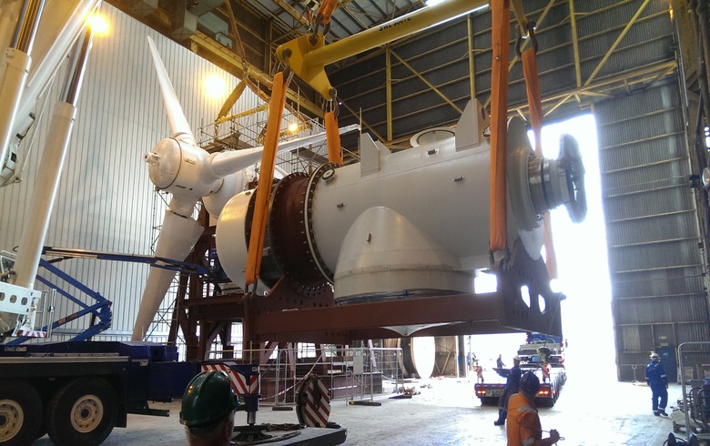 Scotland's first minister unveils turbine for MeyGen tidal project